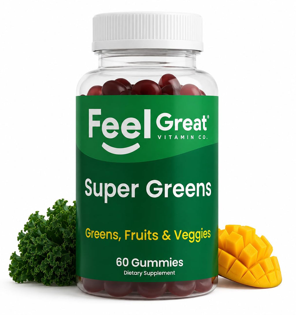 Feel Great Super Greens gummies for adults