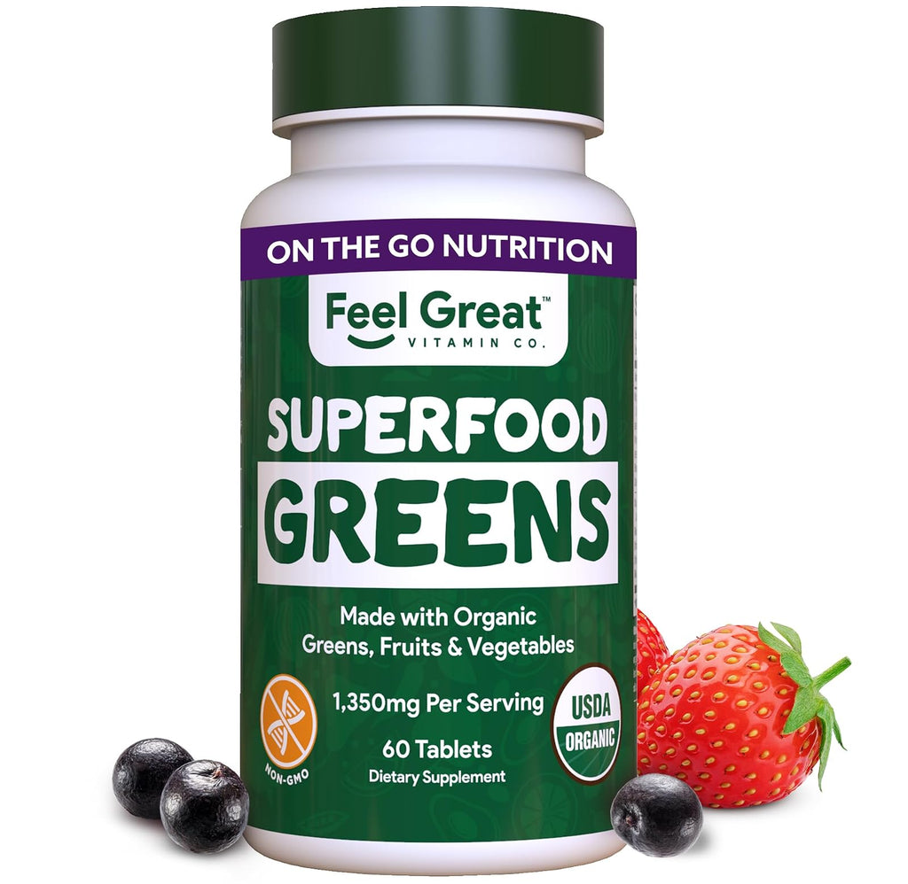 Feel Great Vitamins Super Greens tablets