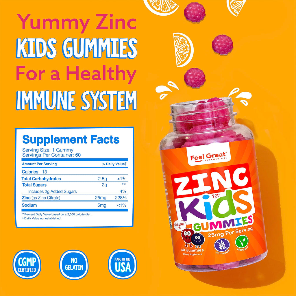 Feel Great Zinc for children's vitamins