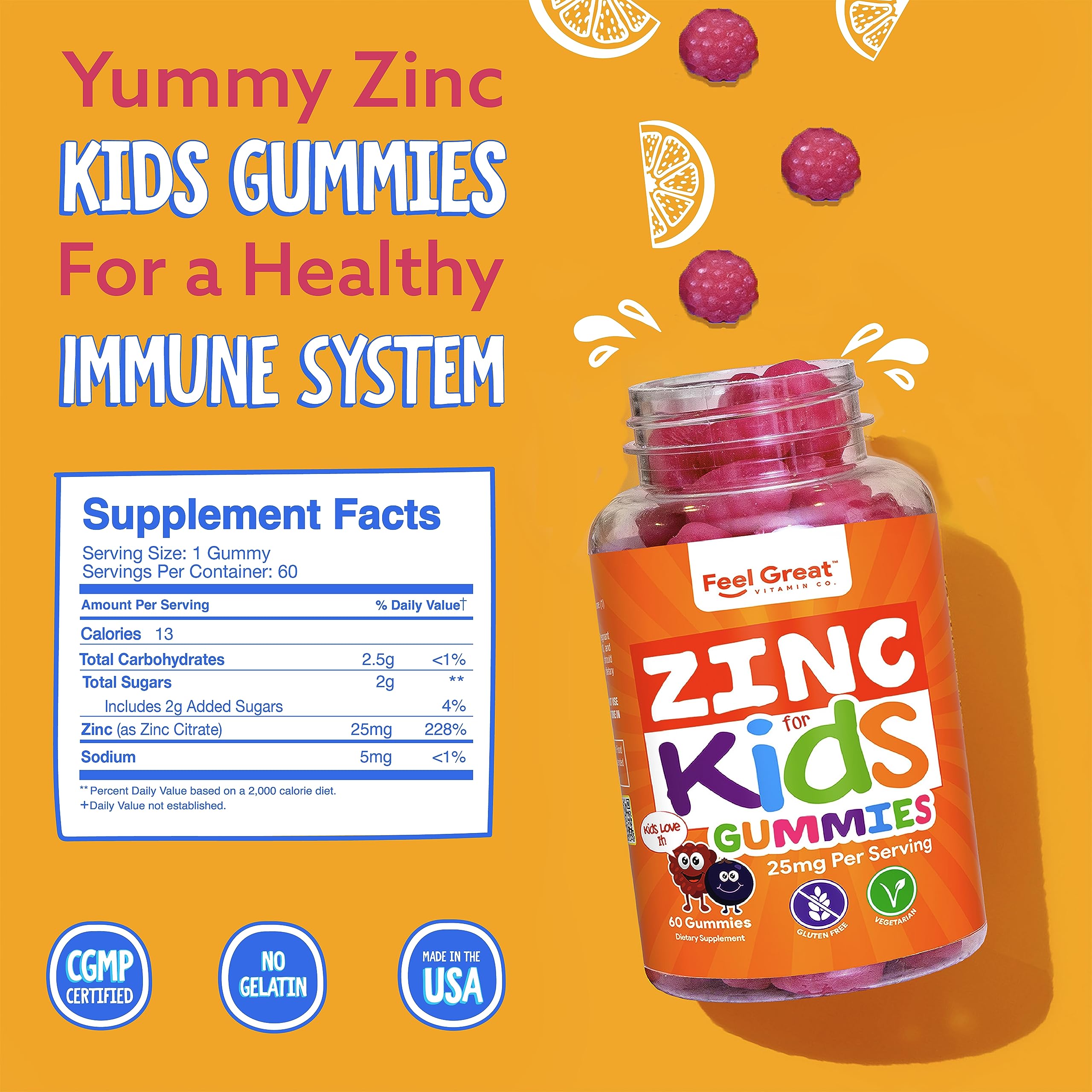 Feel Great Zinc for children's vitamins