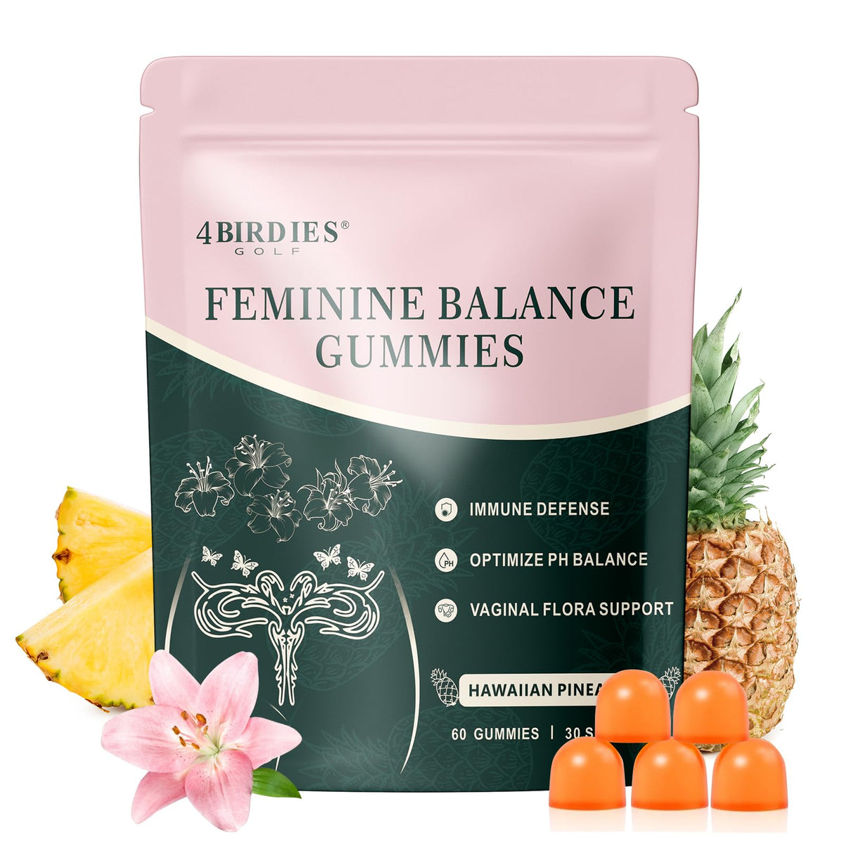 Feminine balance gummies for wellness