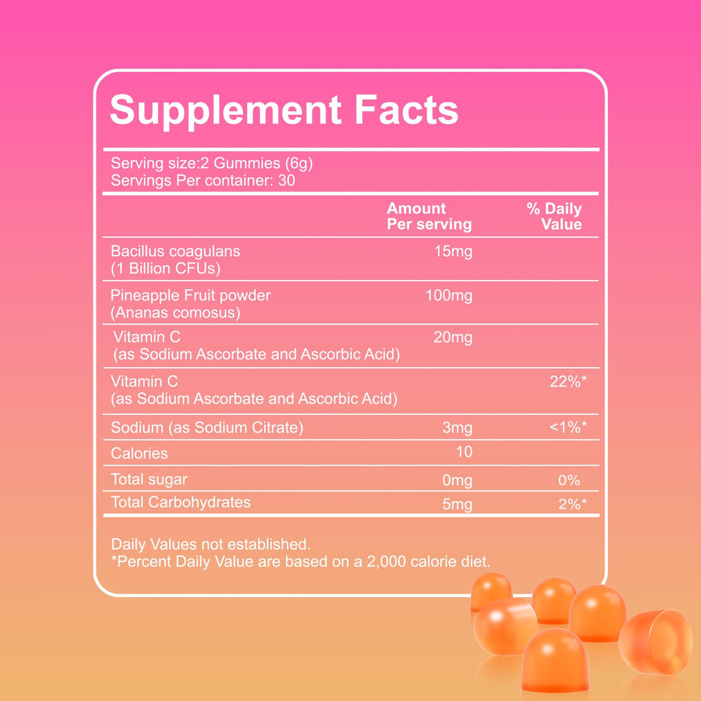 Feminine health probiotic gummy supplements