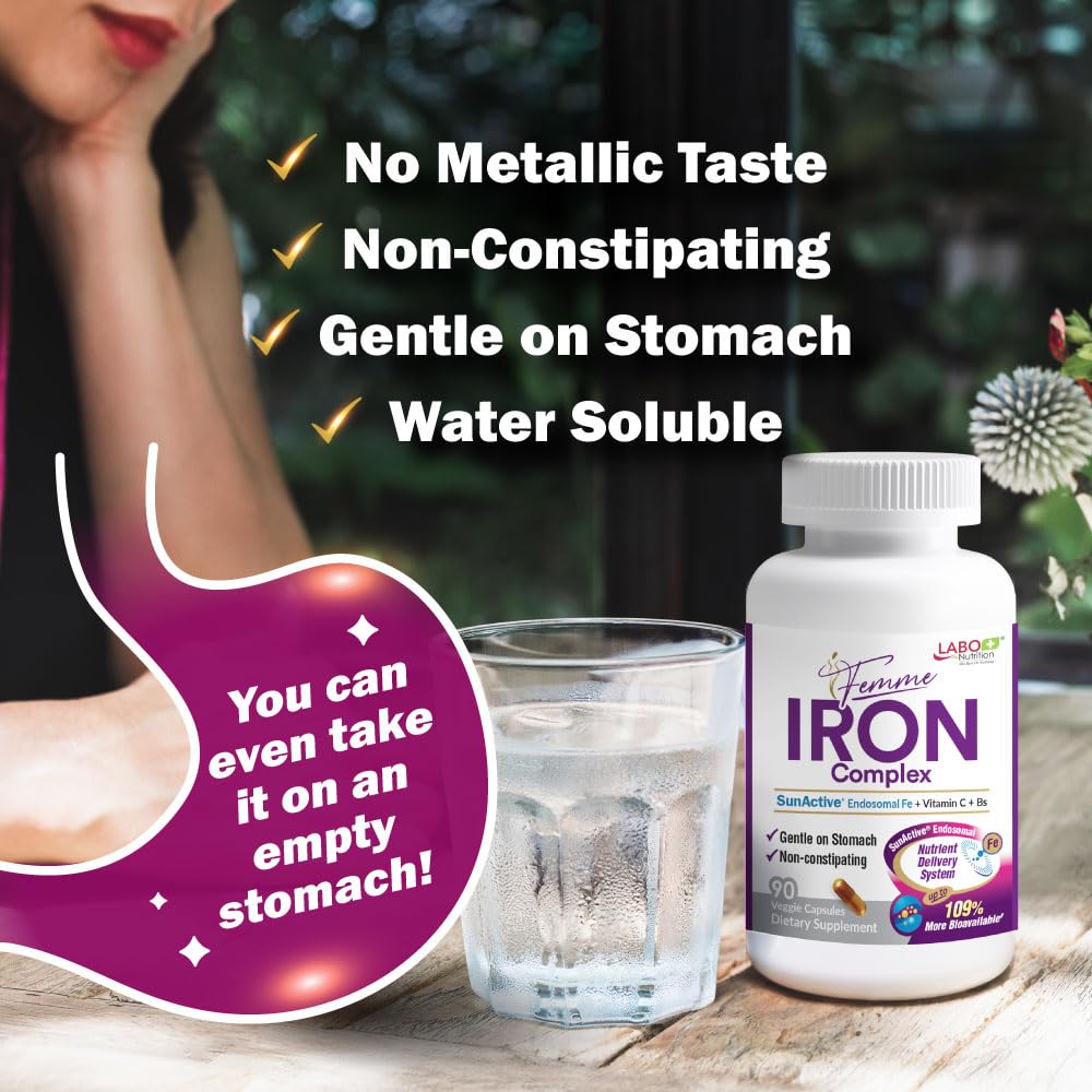 Femme iron capsules for energy support