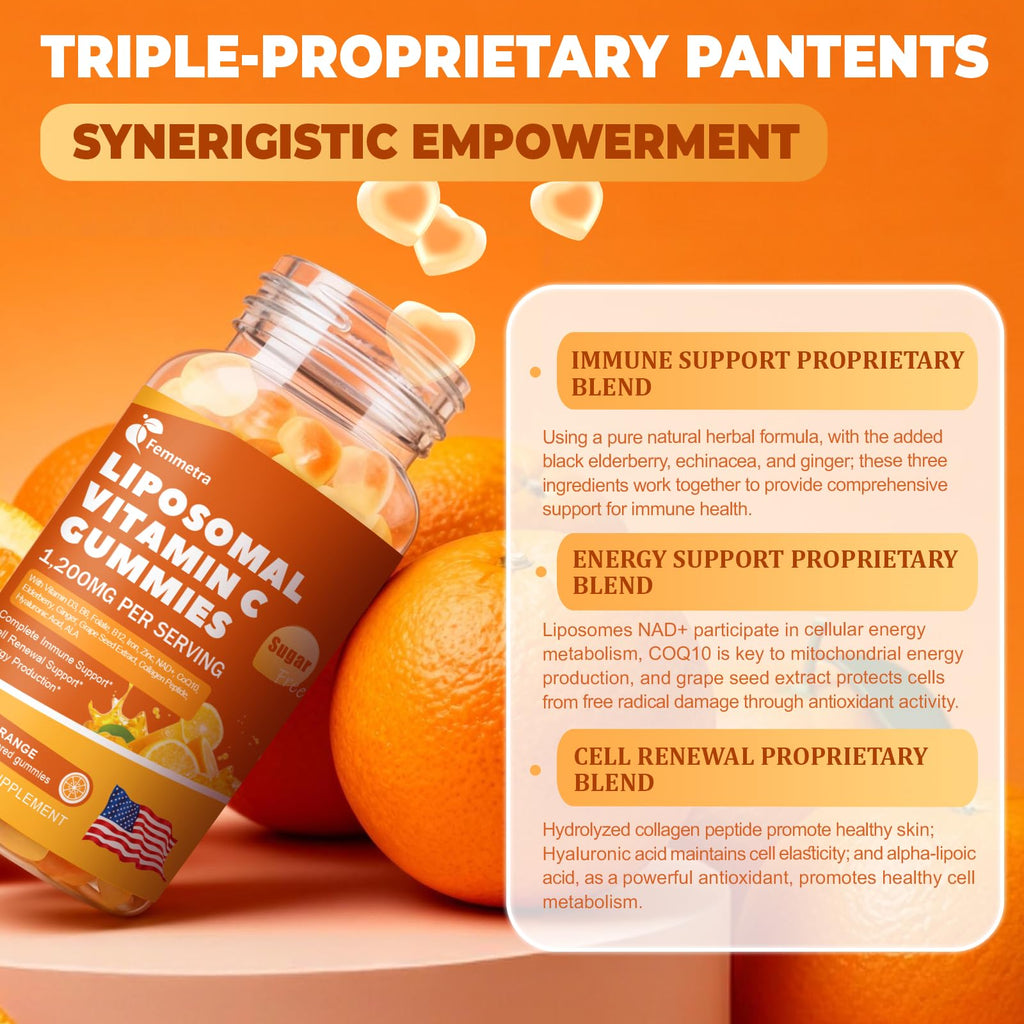 Femmetra Vitamin C gummies for skin health
