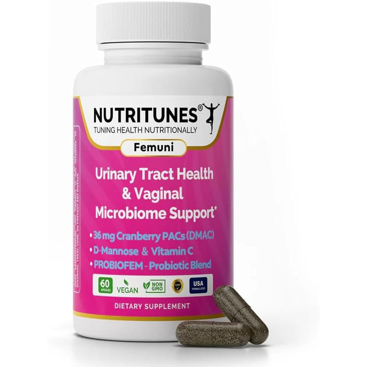 Femuni UTH cranberry capsules for urinary health