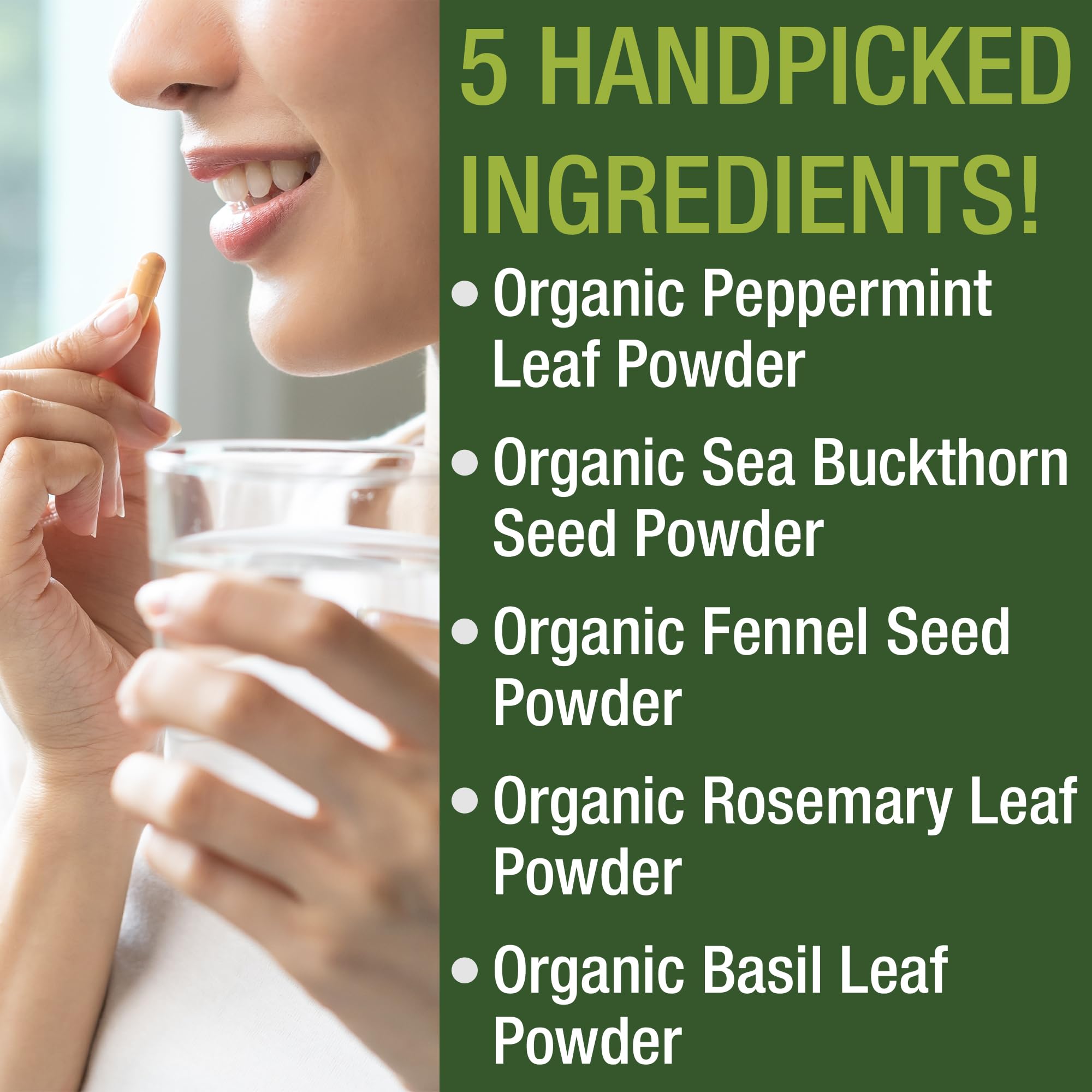 Fennel seed capsules for bloating relief