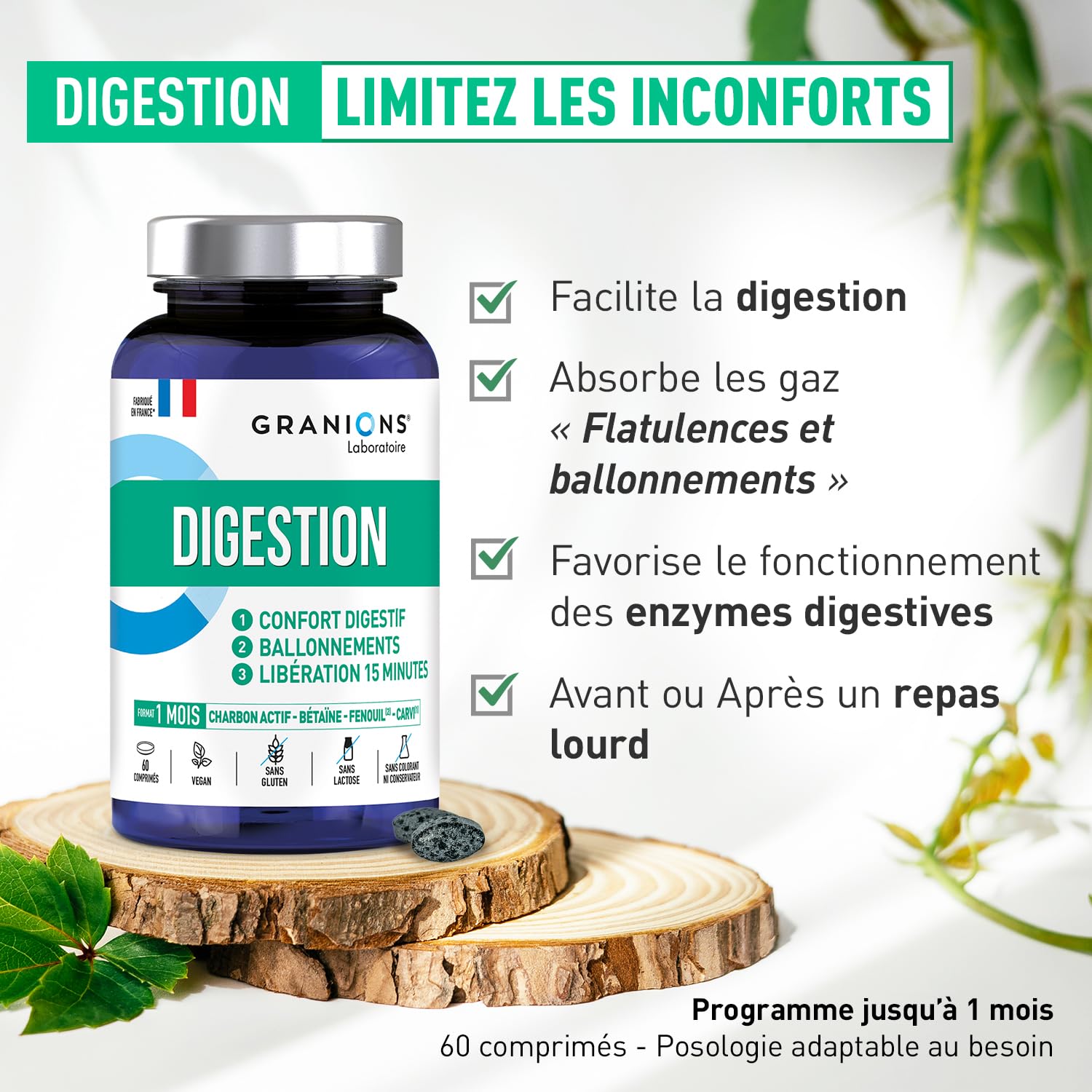 Fennel tablets for natural relief