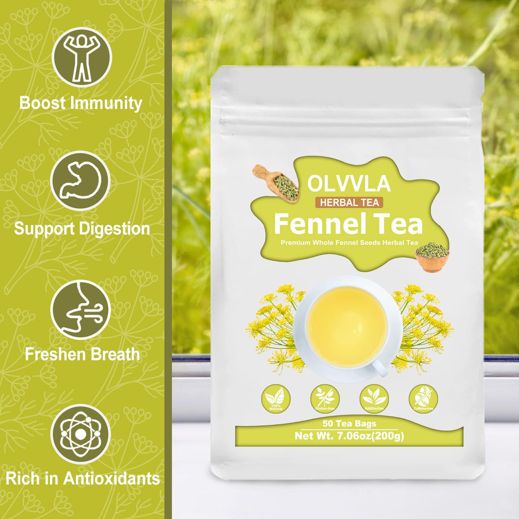 Fennel tea bags for refreshing herbal brew