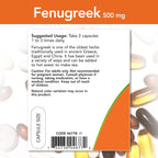 Fenugreek capsules for digestive support