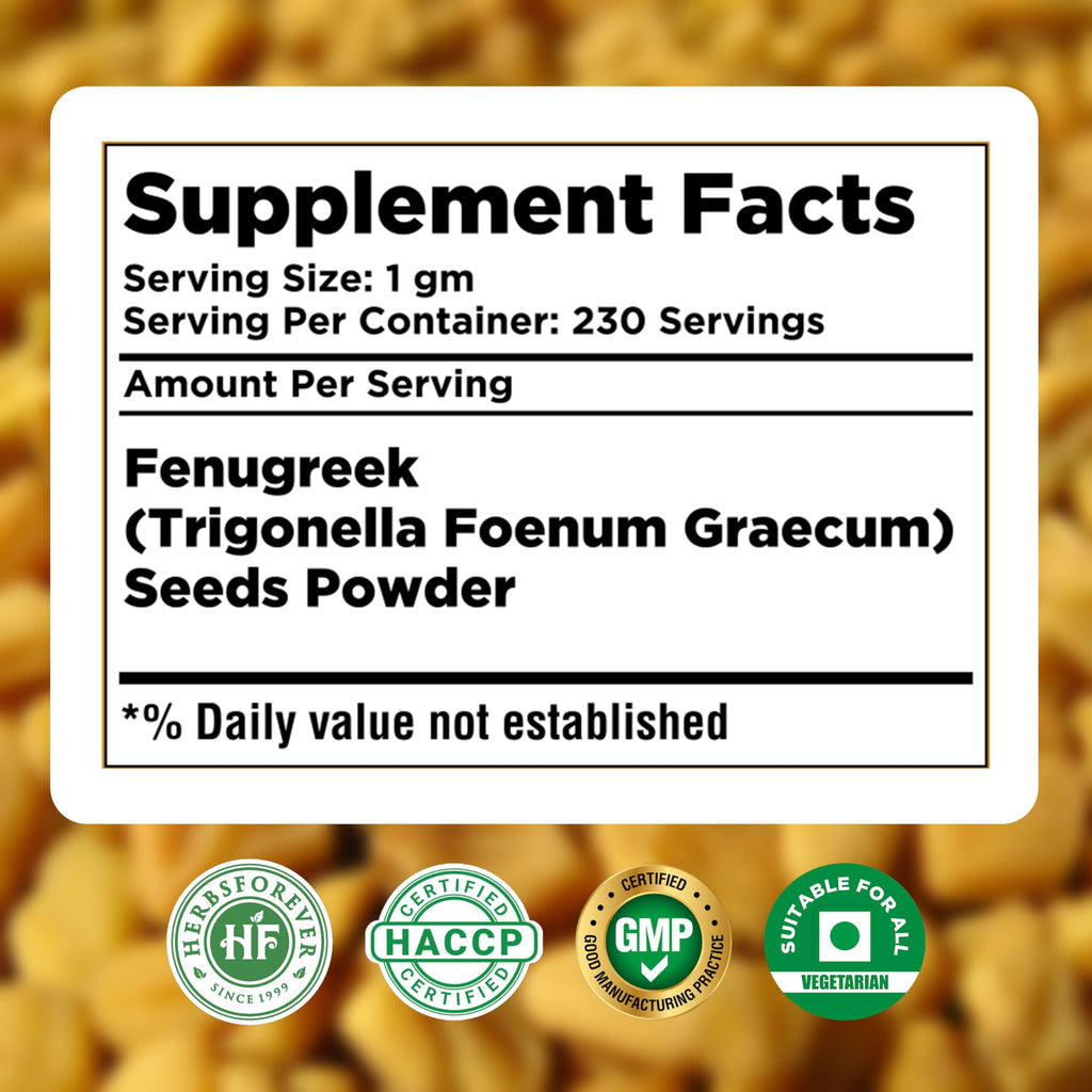 Fenugreek powder for digestive health