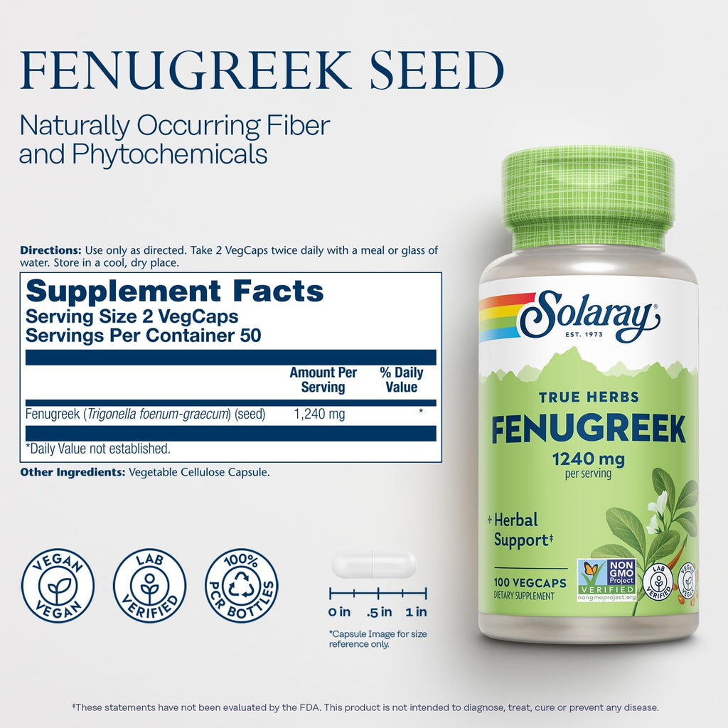 Fenugreek seed capsules for vitality