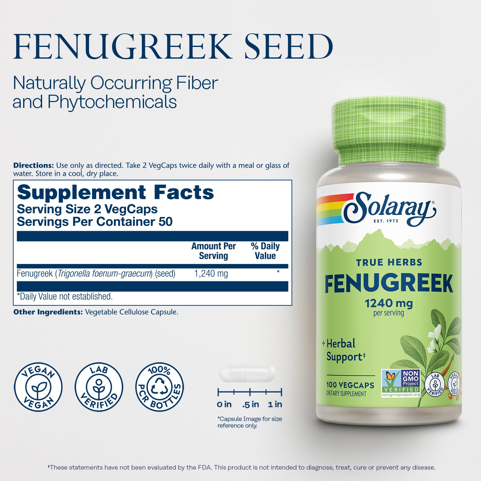 Fenugreek seed capsules for vitality