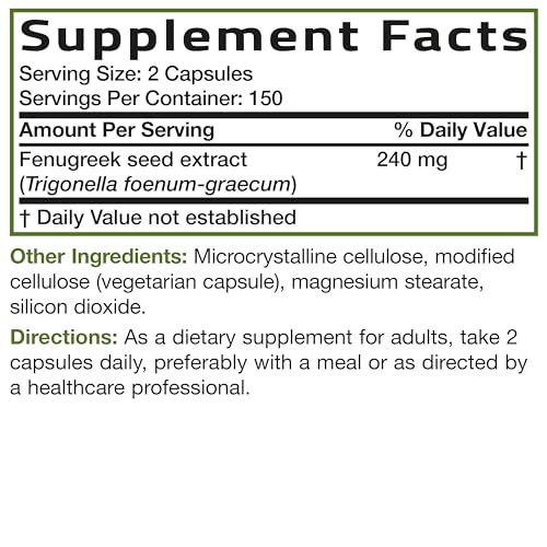 Fenugreek seed capsules for vitality
