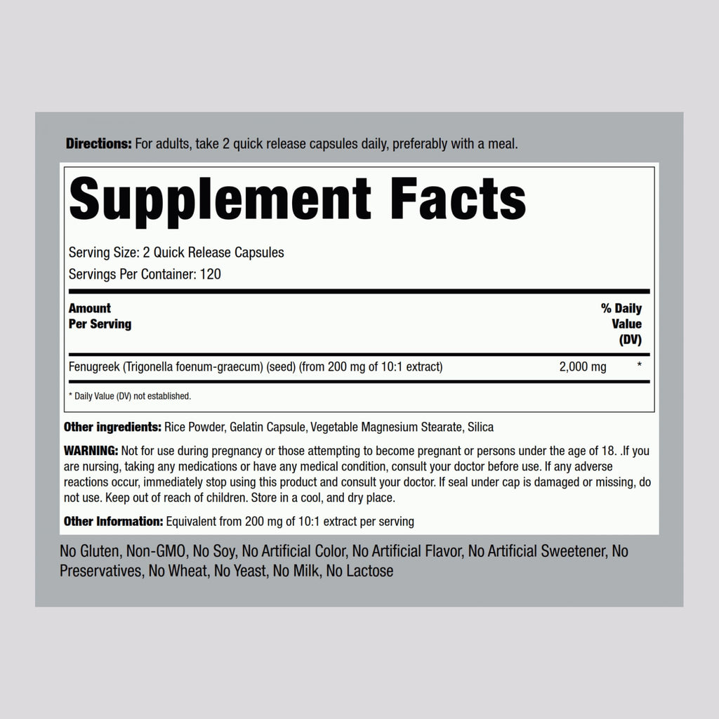Fenugreek seed extract for men and women