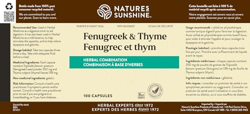 Fenugreek & Thyme for immune system support