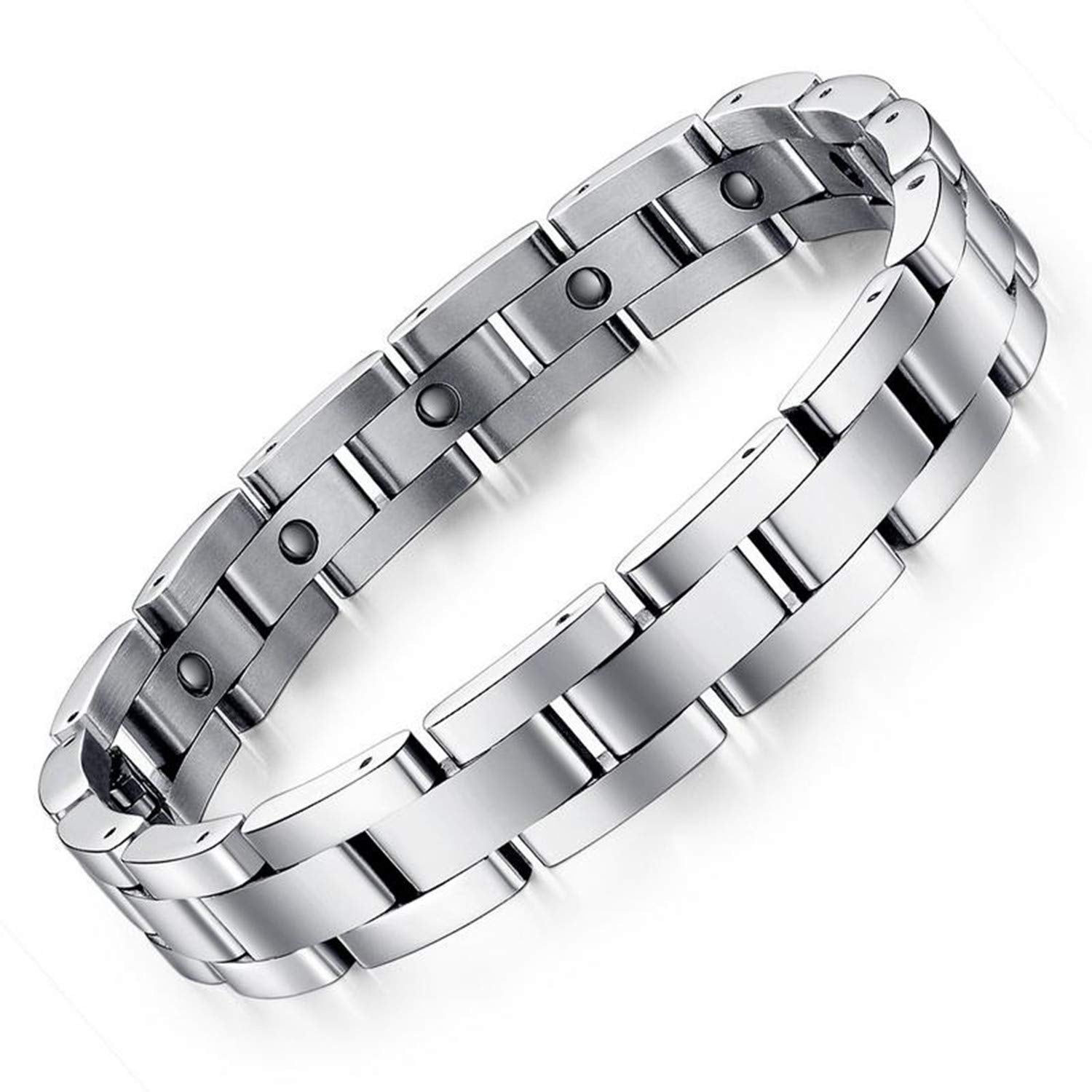 Feraco magnetic therapy bracelet silver