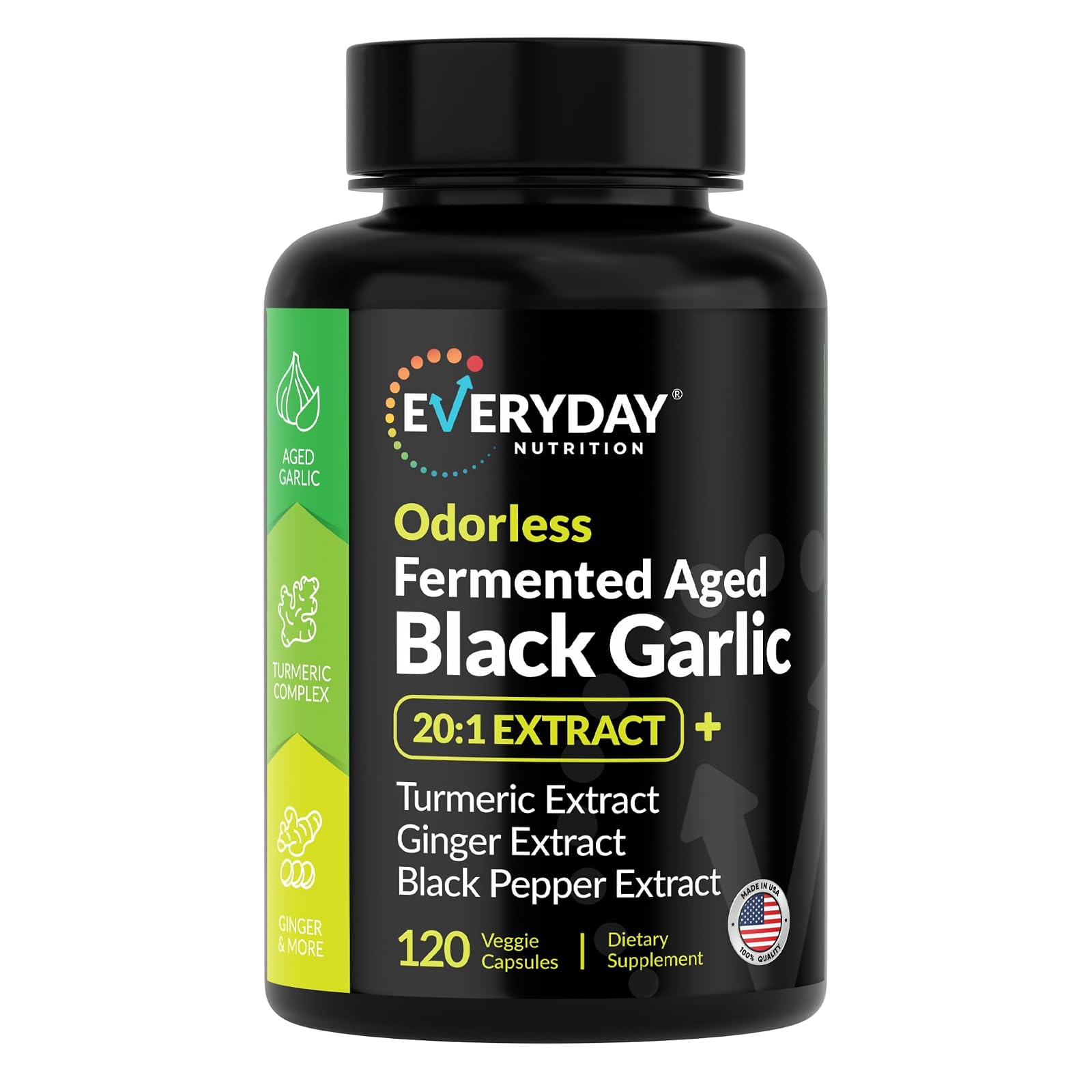 Fermented aged black garlic capsules