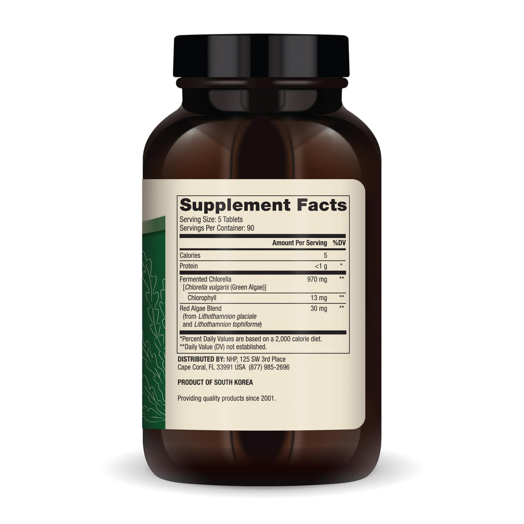 Fermented chlorella tablets for health