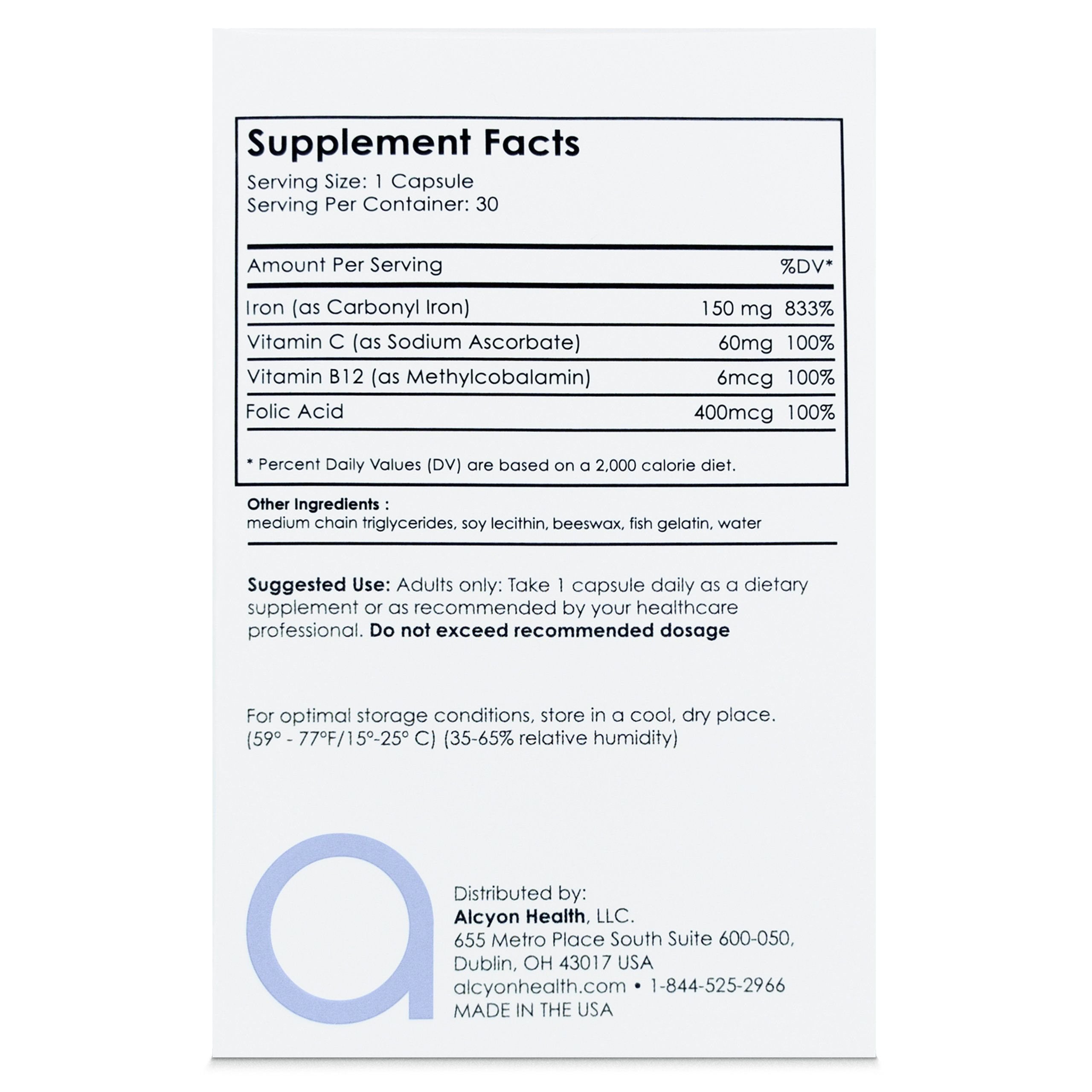 Ferravitae supplements for immune health