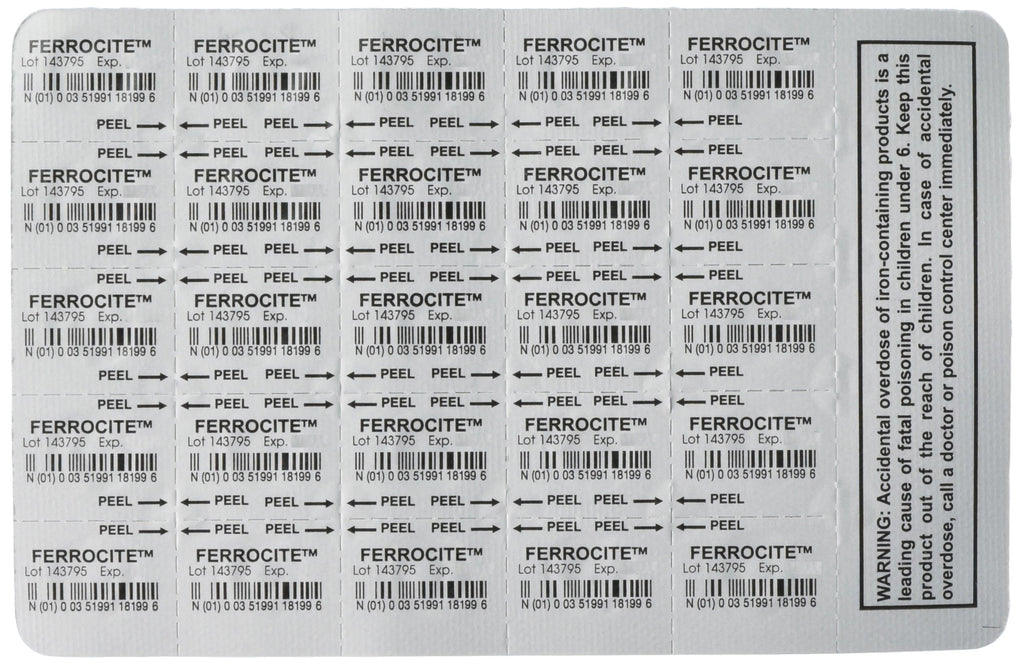 Ferrocite 100ct iron for vitality