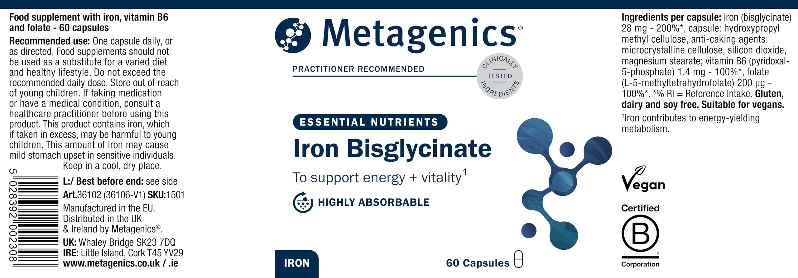 Ferrodyn iron for optimal nutrition