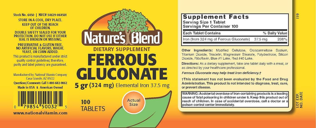 Ferrous gluconate 300 mg tablets
