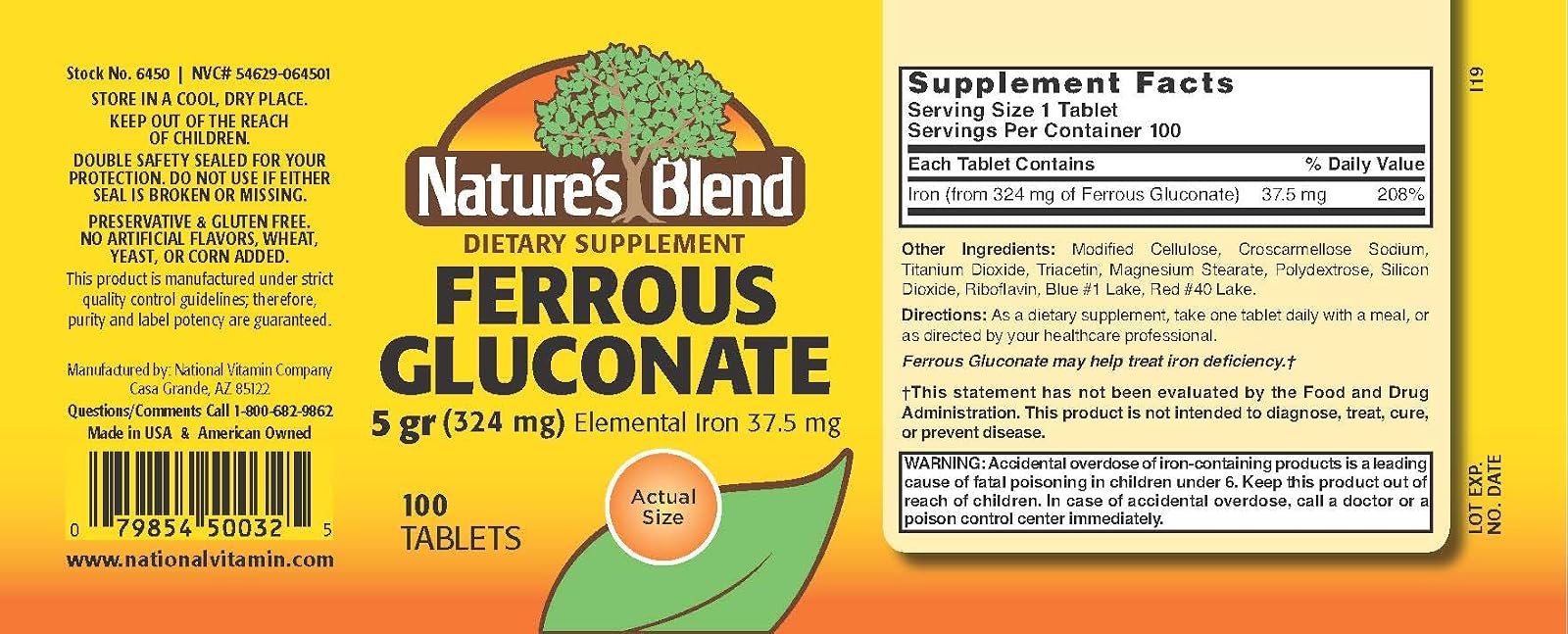 Ferrous gluconate 300 mg tablets