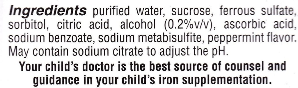 Ferrous SULF liquid iron for absorption