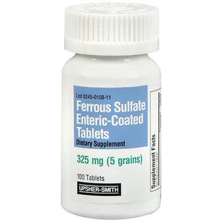 ferrous sulfate 325 mg dosage