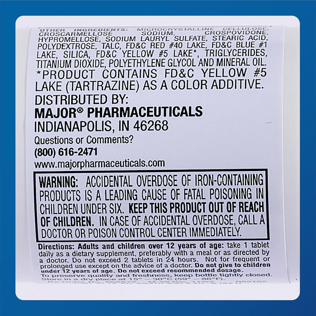 Ferrous sulfate for improved iron absorption