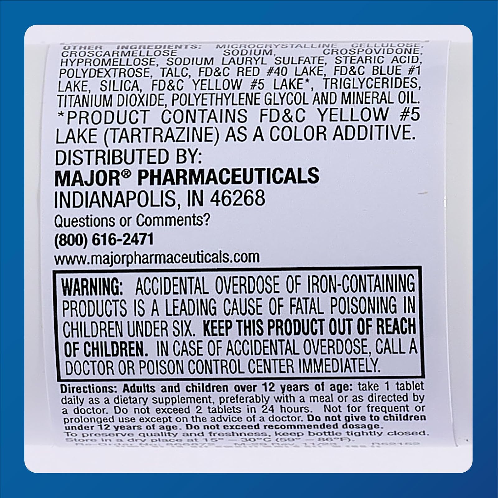 Ferrous sulfate for improved iron absorption