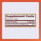 Ferrous sulfate for iron deficiency