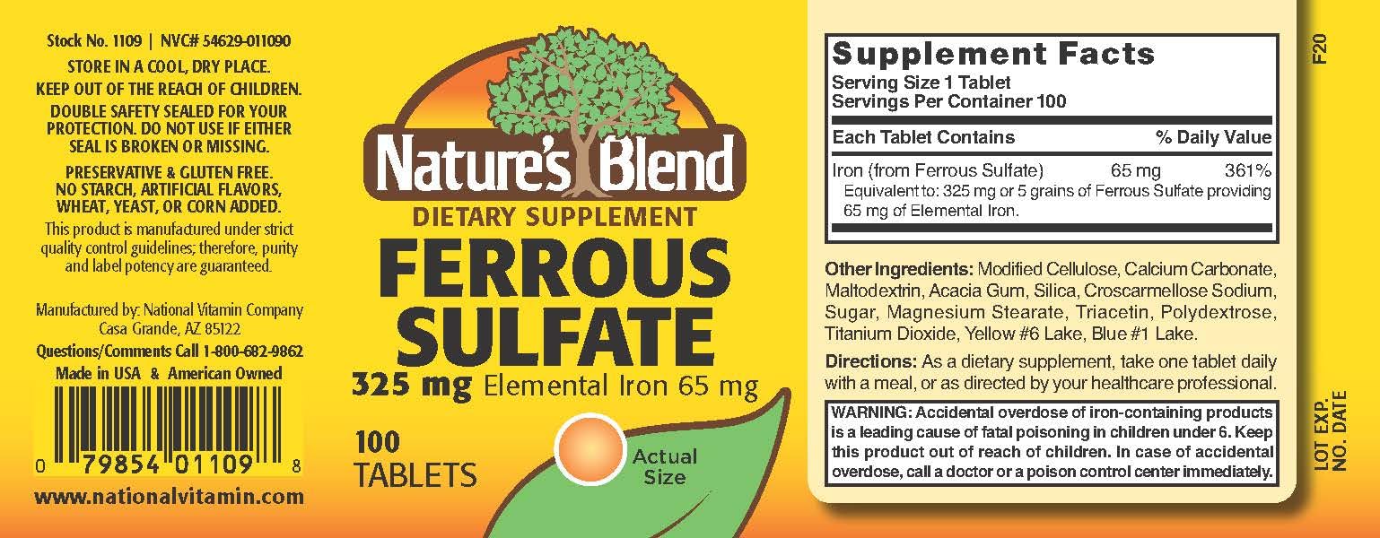 Ferrous sulfate tablets for better absorption