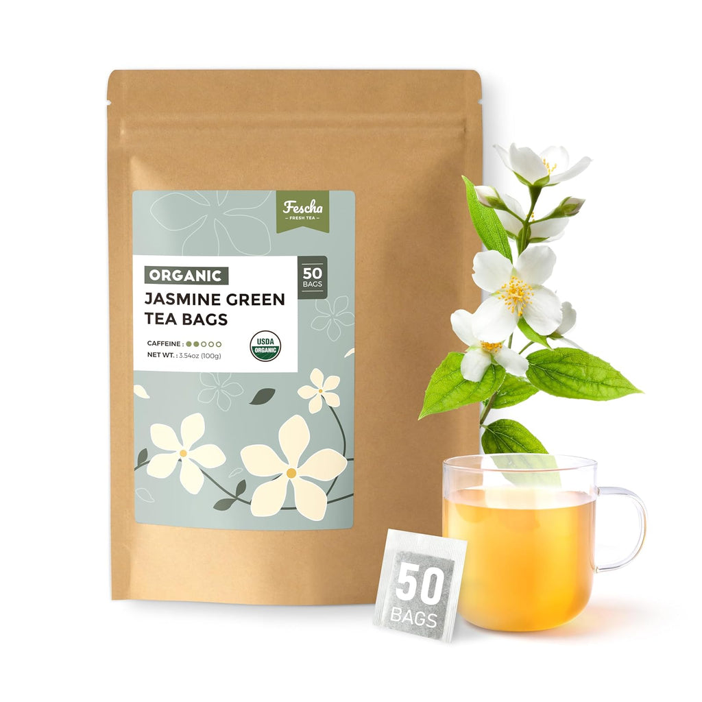 Fescha organic jasmine green tea bags