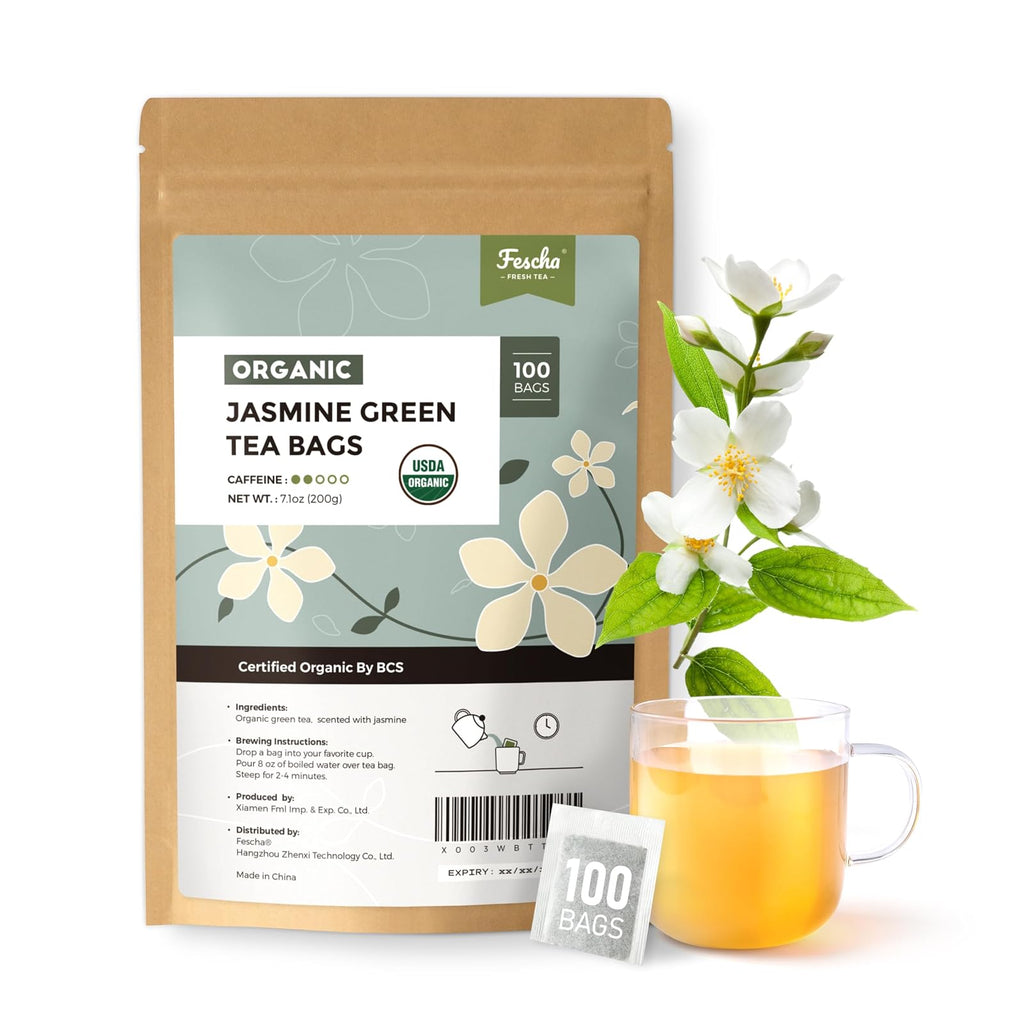 Fescha organic jasmine green tea bags