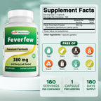 Feverfew 380 mg for natural relief