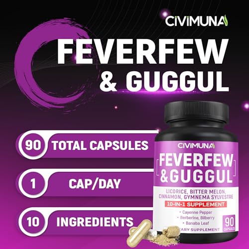 Feverfew and guggul for wellness