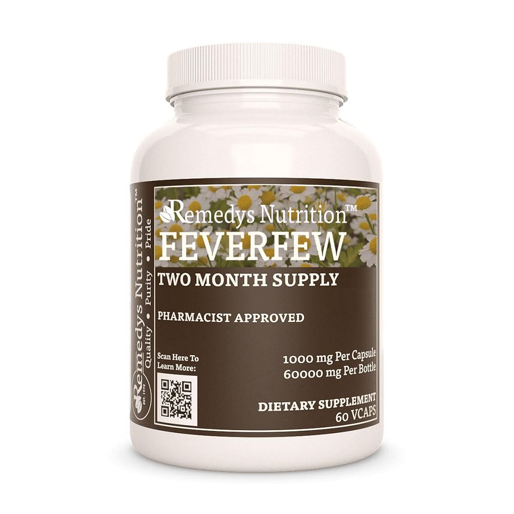 Feverfew blended vitamin capsules