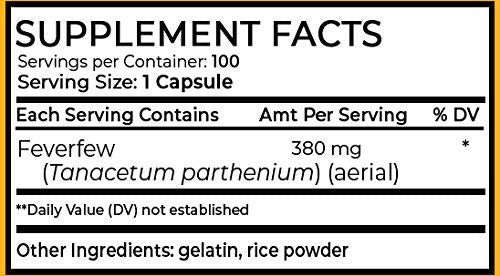 Feverfew capsules for stress relief