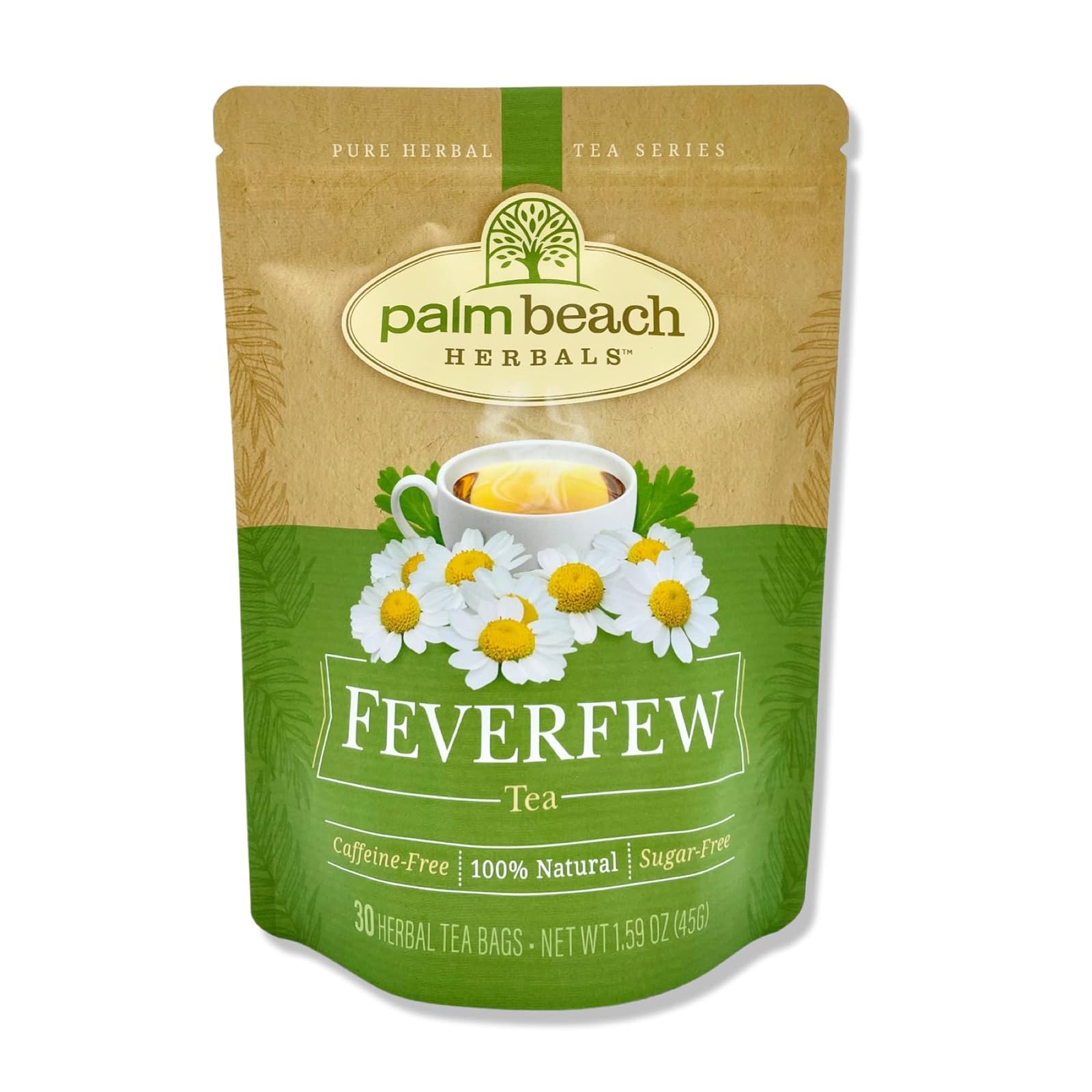 Feverfew herbal tea for wellness