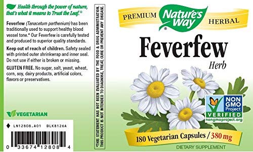 Feverfew leaves for natural relief