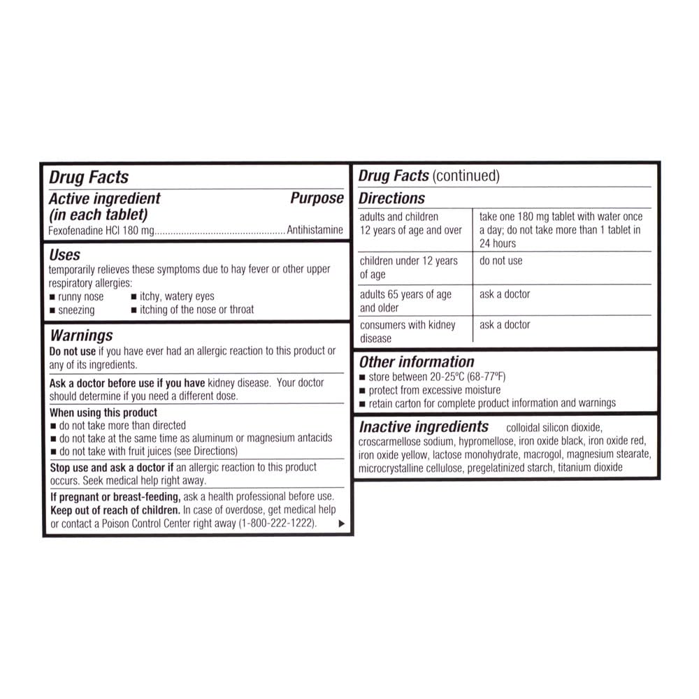 Fexofenadine HCL for runny nose