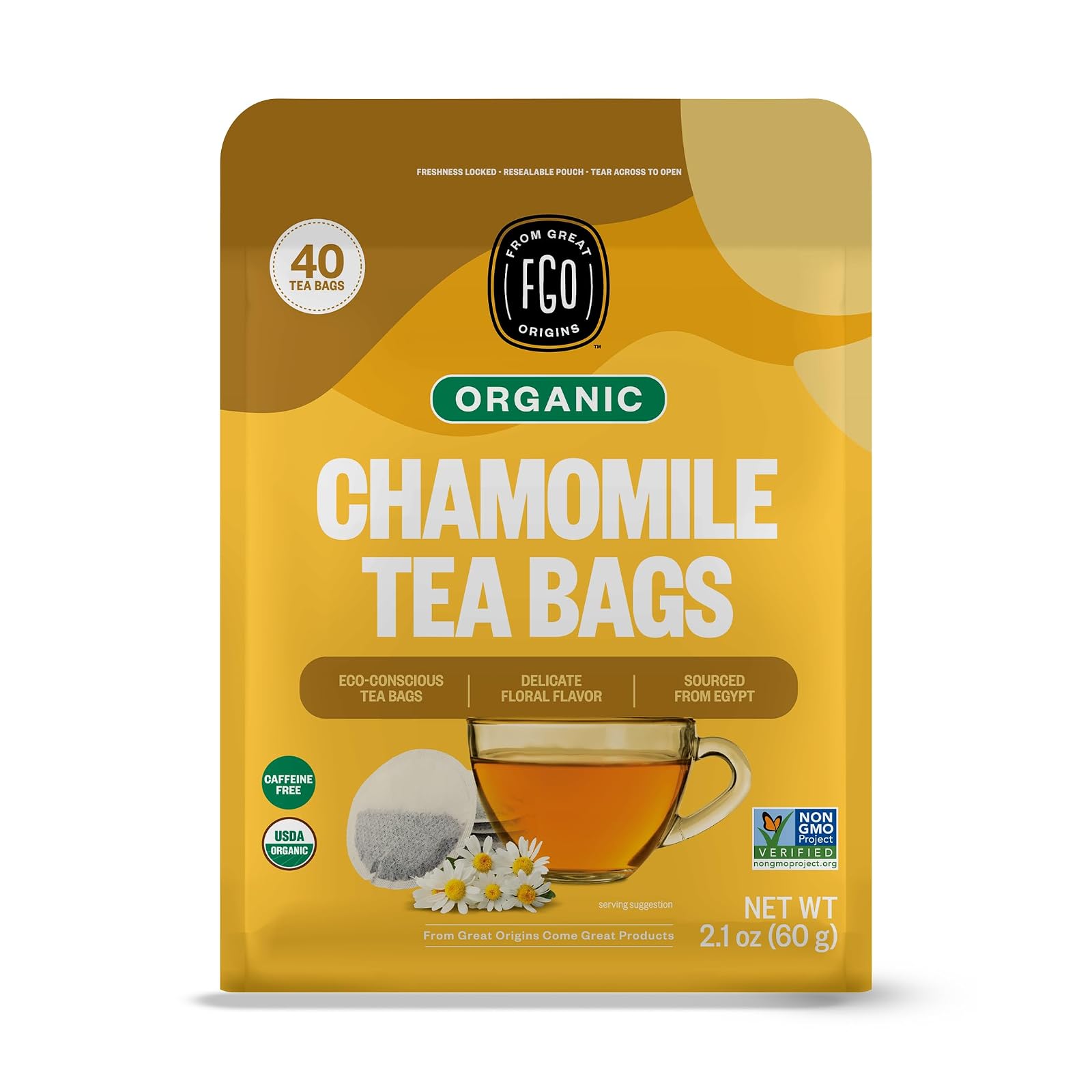 FGO chamomile tea eco-friendly bags