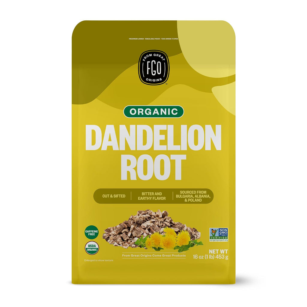 FGO organic dandelion root tea
