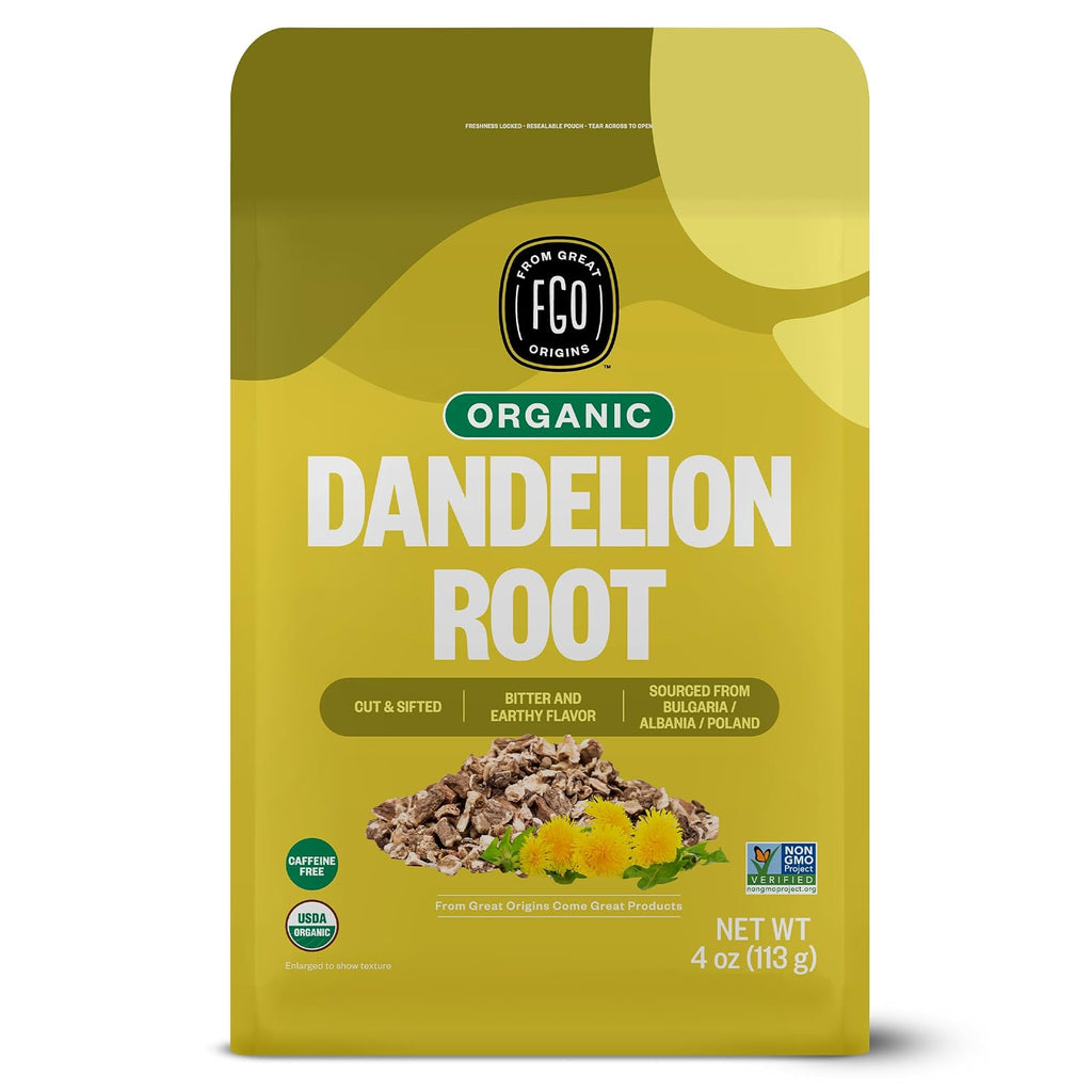 FGO organic dandelion root tea