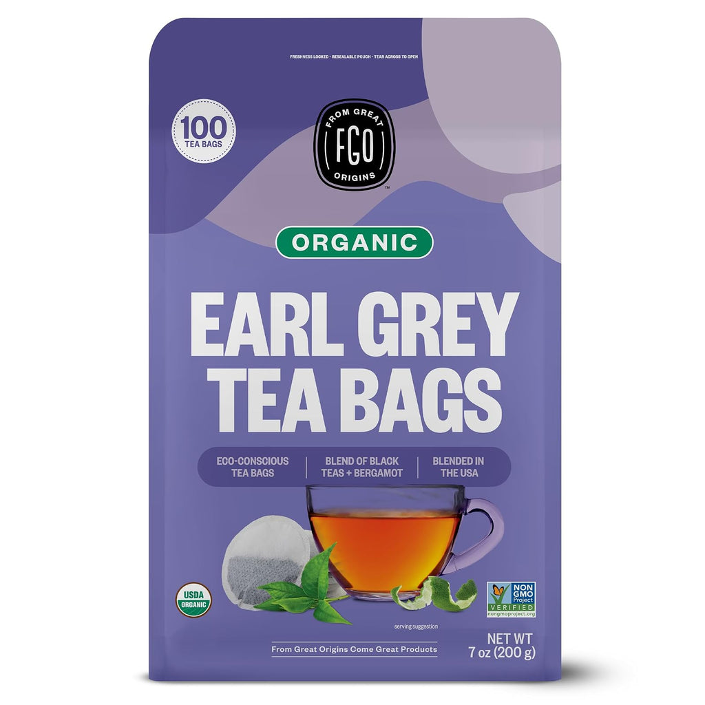 FGO organic Earl Grey tea bags