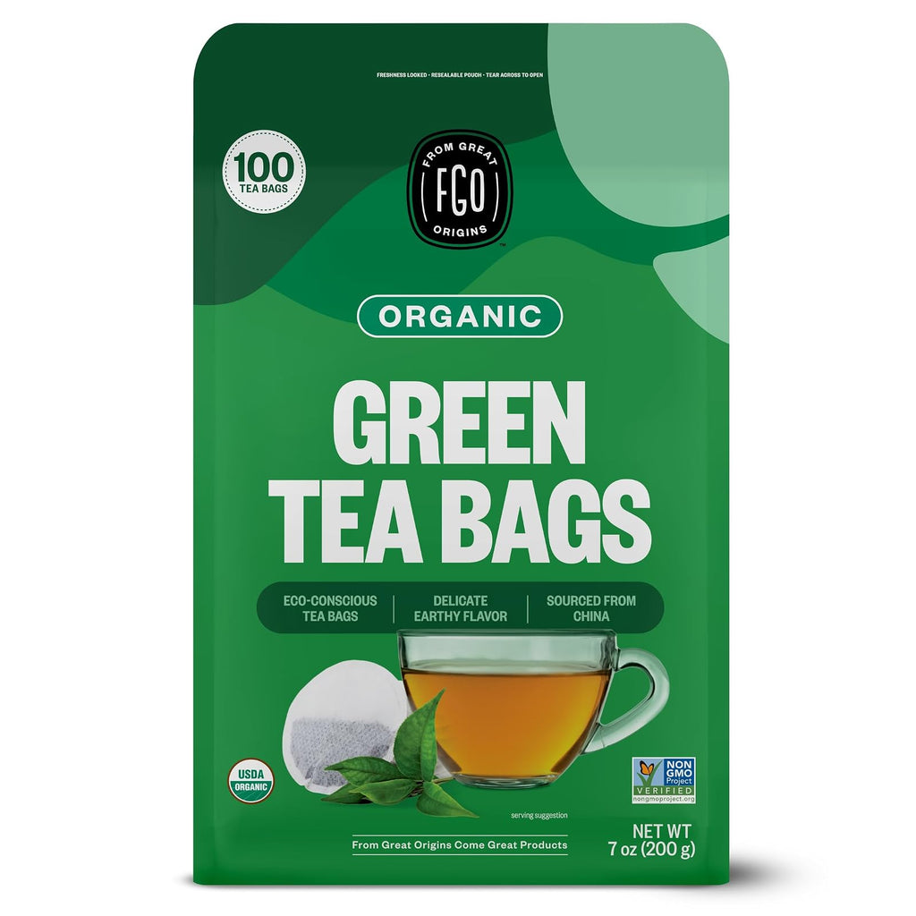 FGO organic green tea bags