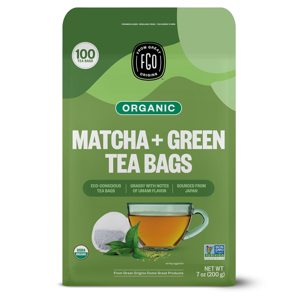 FGO organic green tea bags