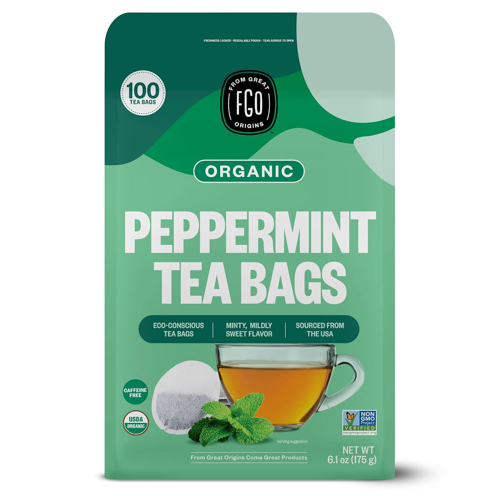 FGO organic peppermint tea bags