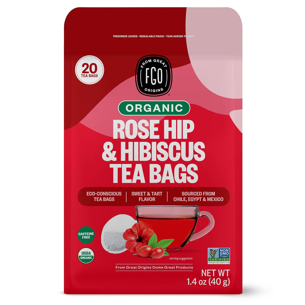 FGO organic rosehips herbal tea bags